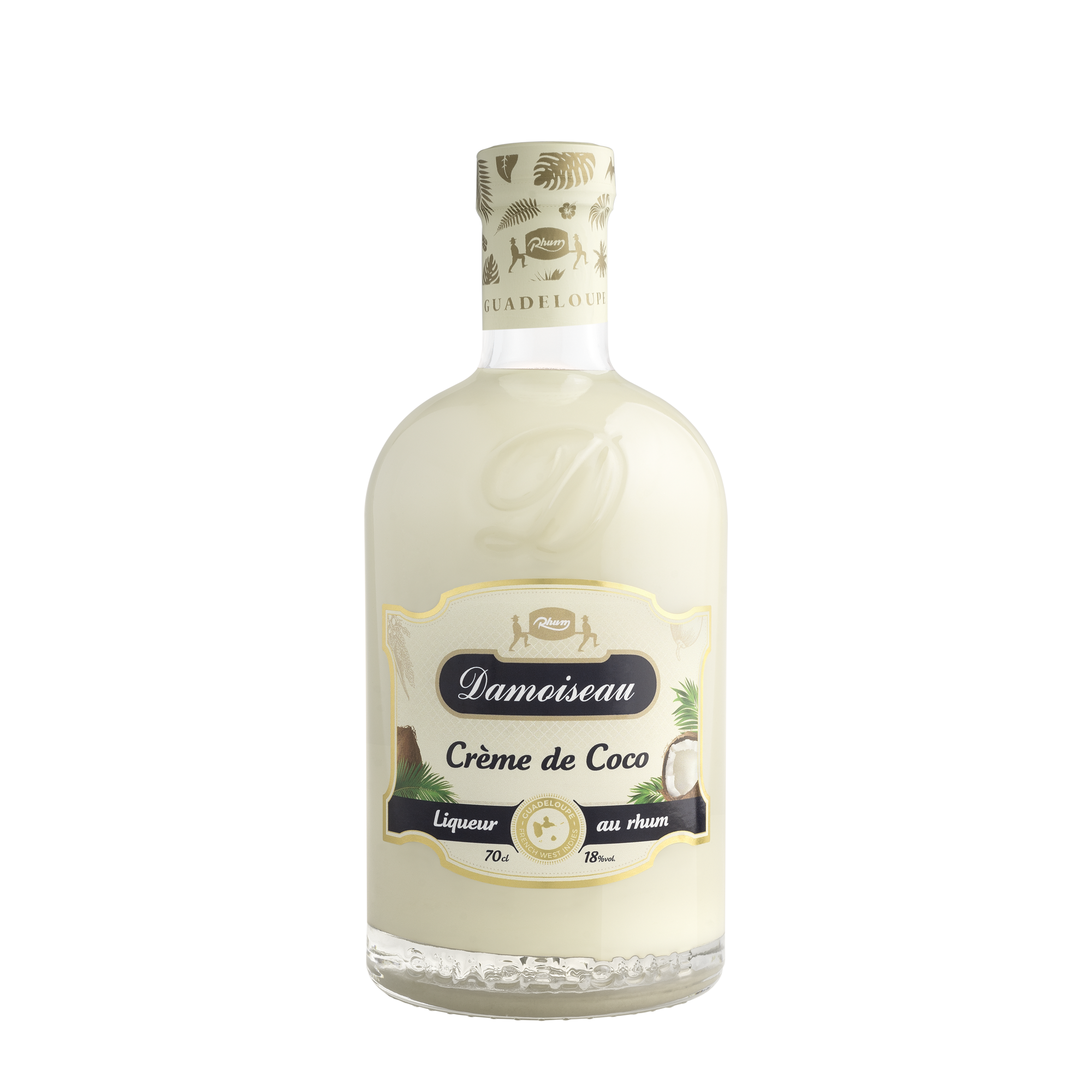 CREME DE COCO 18° 70CL AU RHUM VIEUX DAMOISEAU – Rhums des îles