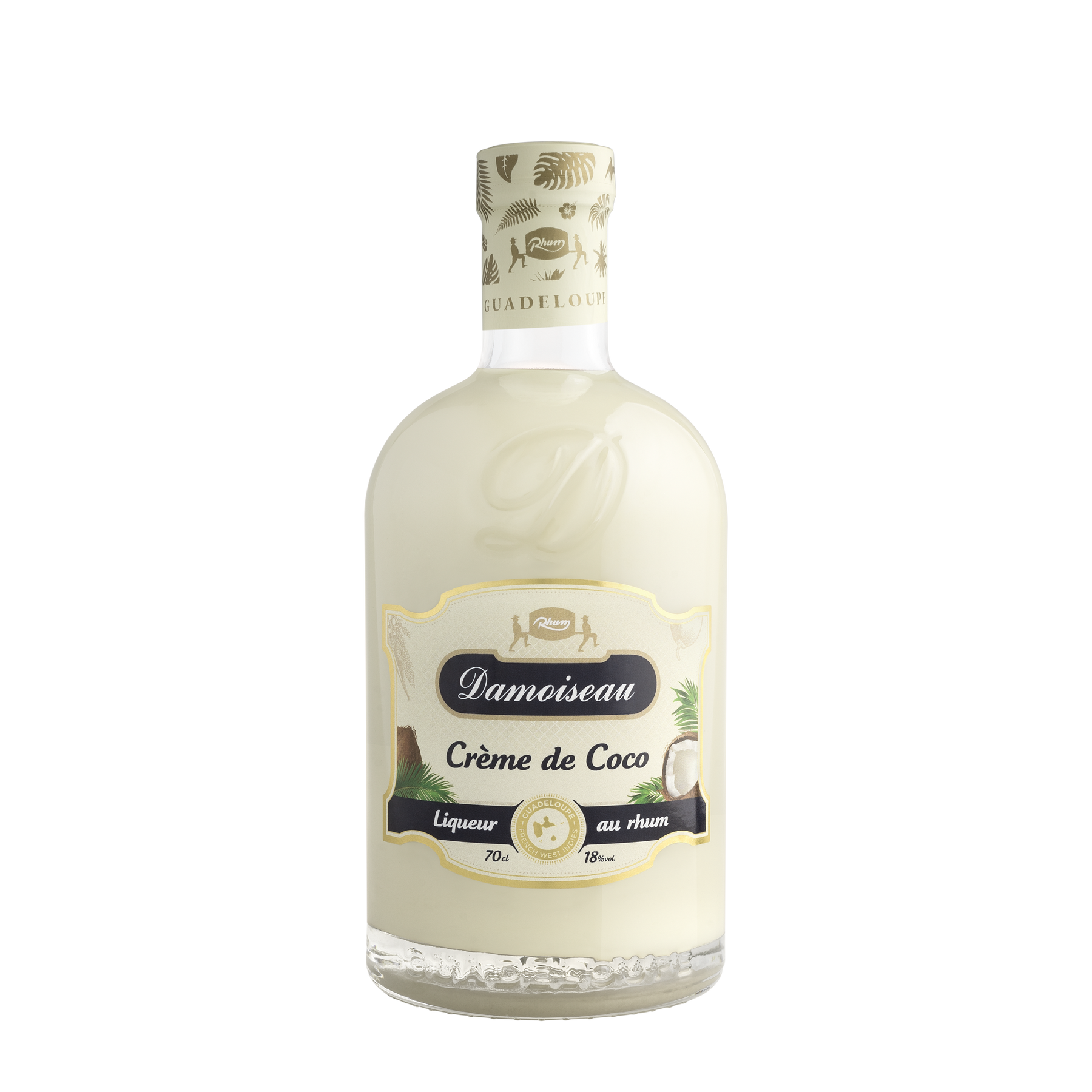CREME DE COCO 18° 70CL AU RHUM VIEUX DAMOISEAU – Rhums des îles