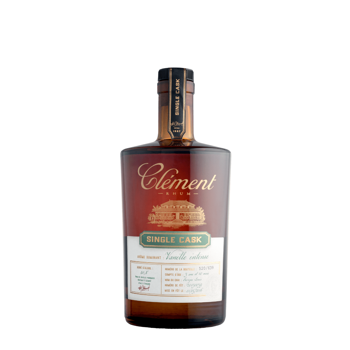 Rhum Clément Vieux Single Cask - Vanille Intense 40,8° 50cl – Rhums des ...